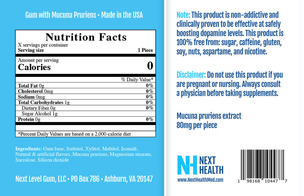 Next Level Gum (1 pack, 8 pieces) – Next Health